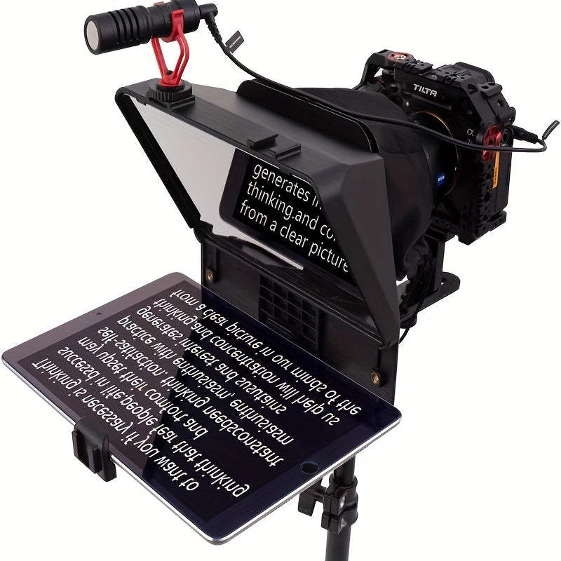 SZDLC A10 Portable Teleprompter for Smartphone & DSLR Camera - Wireless Remote Control, Tablet ...