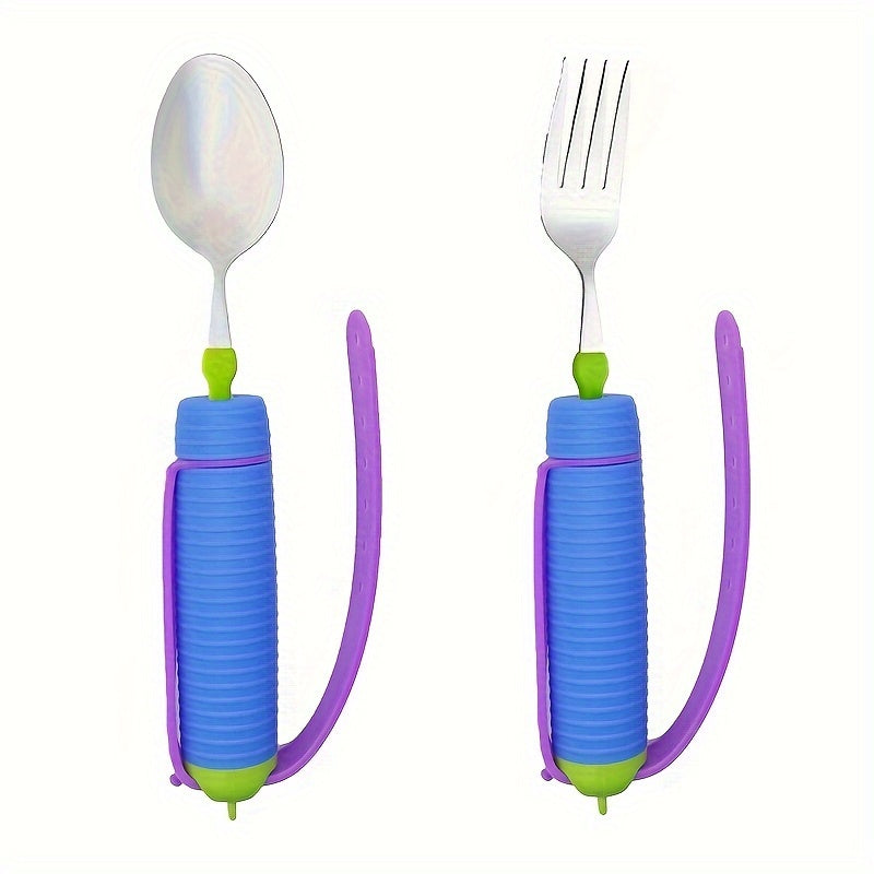 Adaptive Dining Utensils with Rotating Easy-Grip Handles, 2 Pieces - T ...
