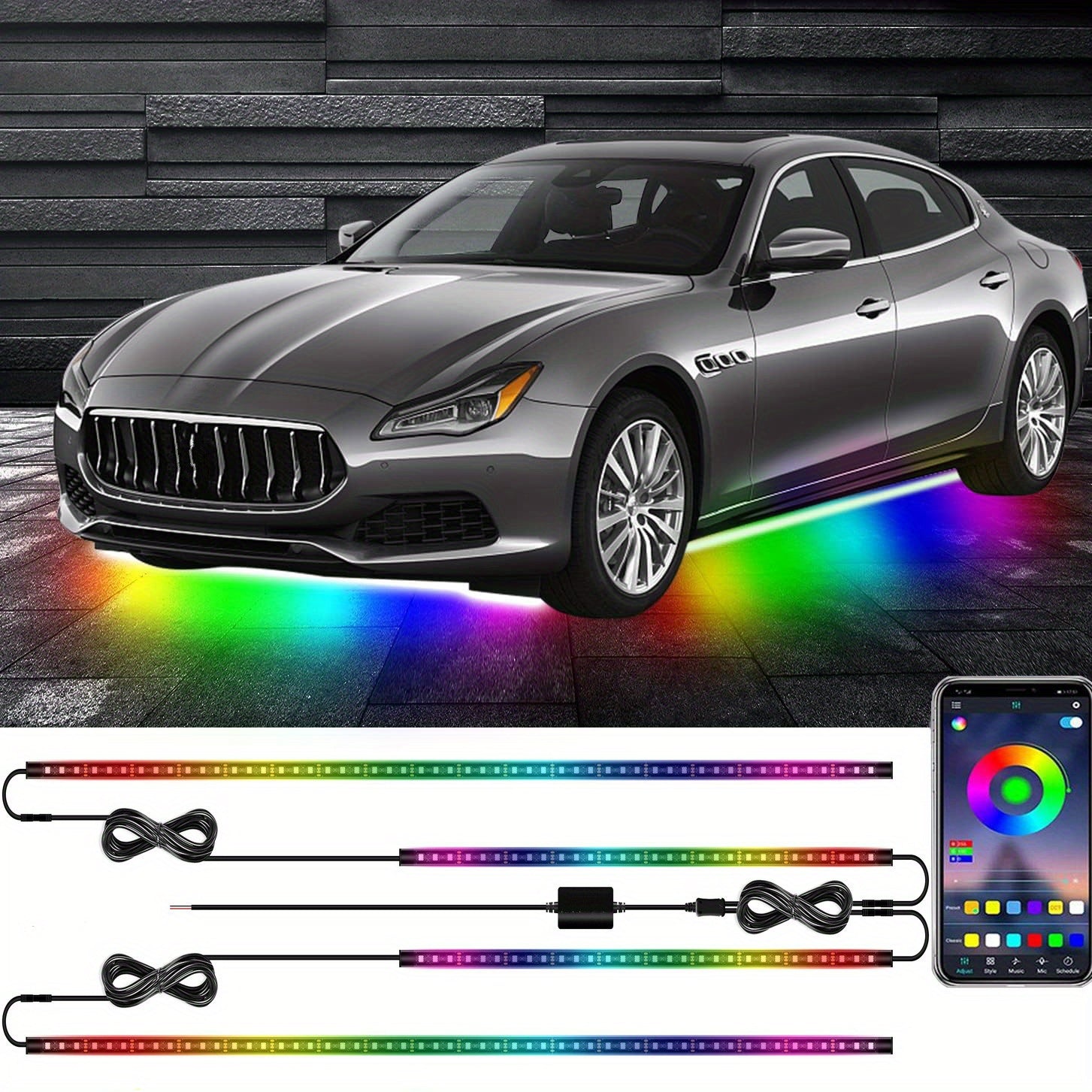 RGB Underglow Lights Kit for Vehicles - Q63T – SOOOQ