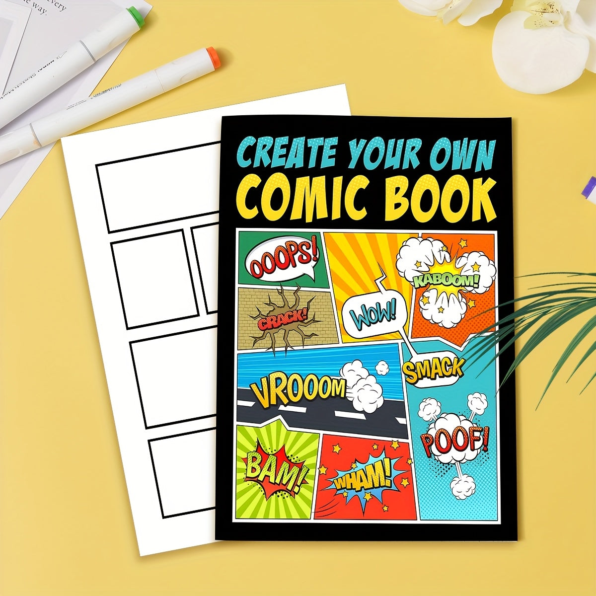 1pc Bold & Easy DIY Blank Comic Book - 20 Thick Pages, Fun Craft ...