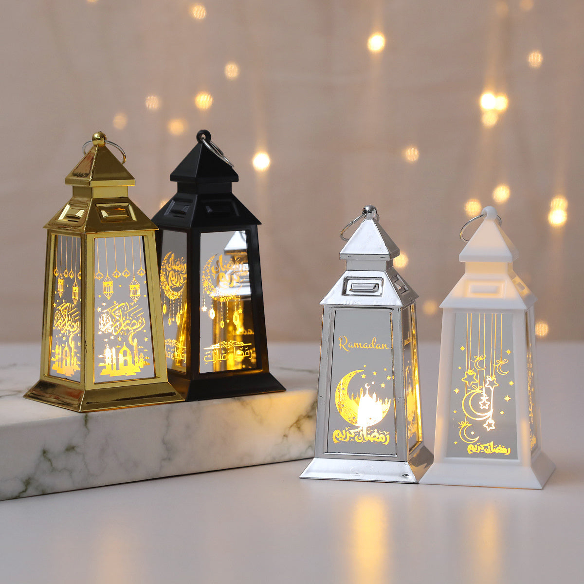 1pc Elegant Middle Eastern Style LED Lantern with Castle Design ...