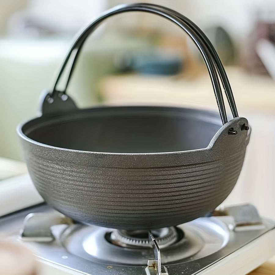 1pc Japanese-Style Handcrafted Cast Iron Soup Pot, Thickened High ...