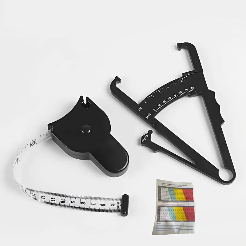 3pcs/1 Set Body Fat Caliper and Body Measurement Tape - Skin Folding ...
