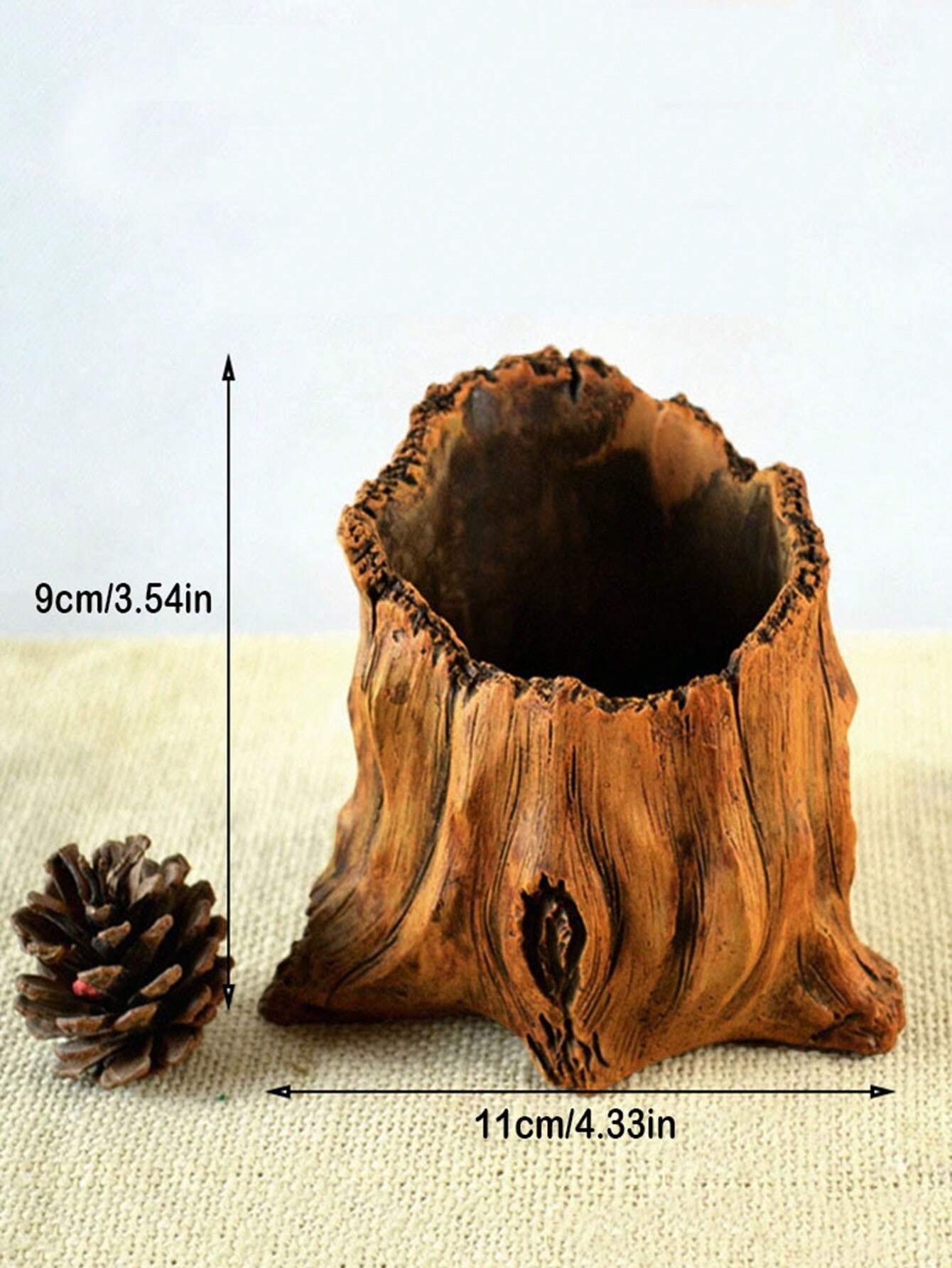 Tree Stump Cement Flower Vase Decoration-JIWH – SOOOQ