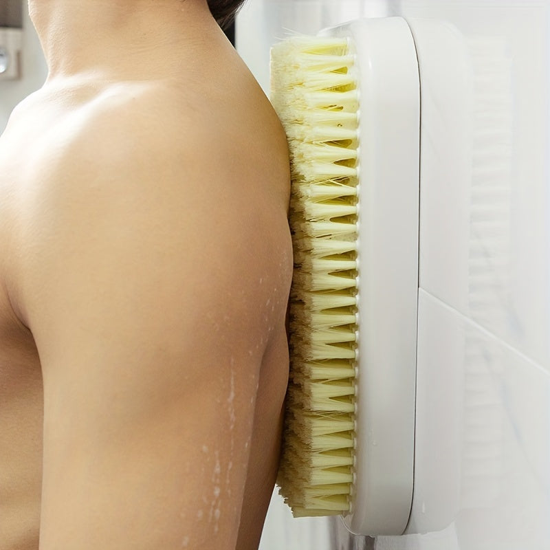 Wall-Mounted Back Scrubber for Shower - Easy-to-Use Bath Brush with ...