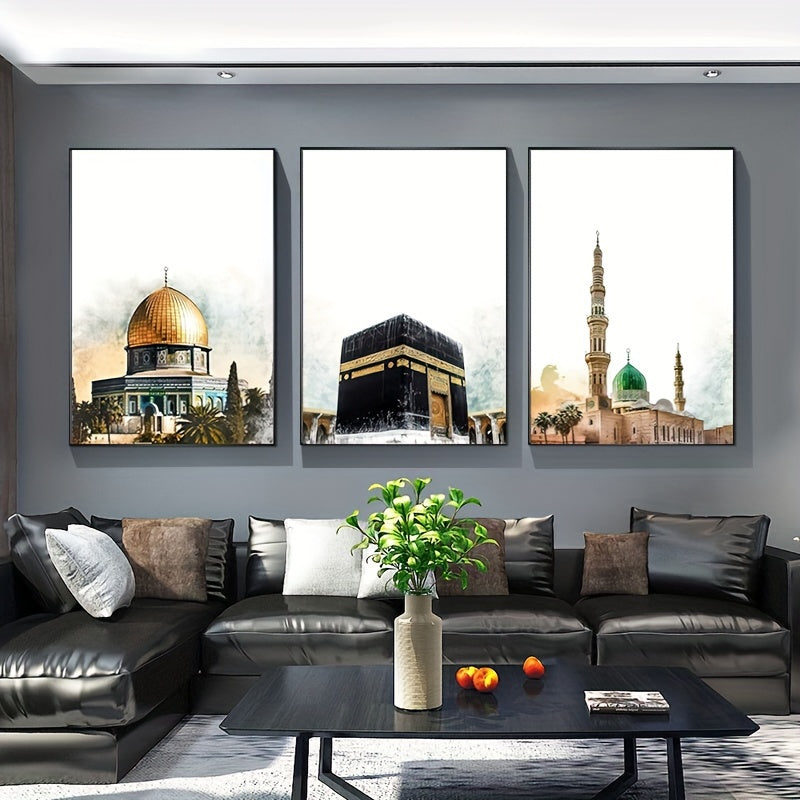 Islamic Canvas Art Mecca Medinah Al Aqsa - NJ9693 – SOOOQ