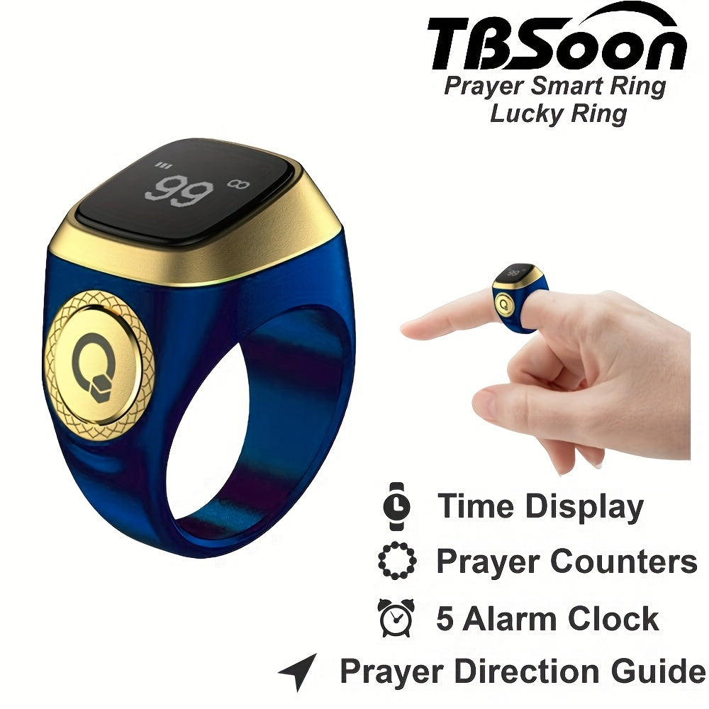 Smart Prayer Ring with OLED Azan Alarm - ma6ly – SOOOQ