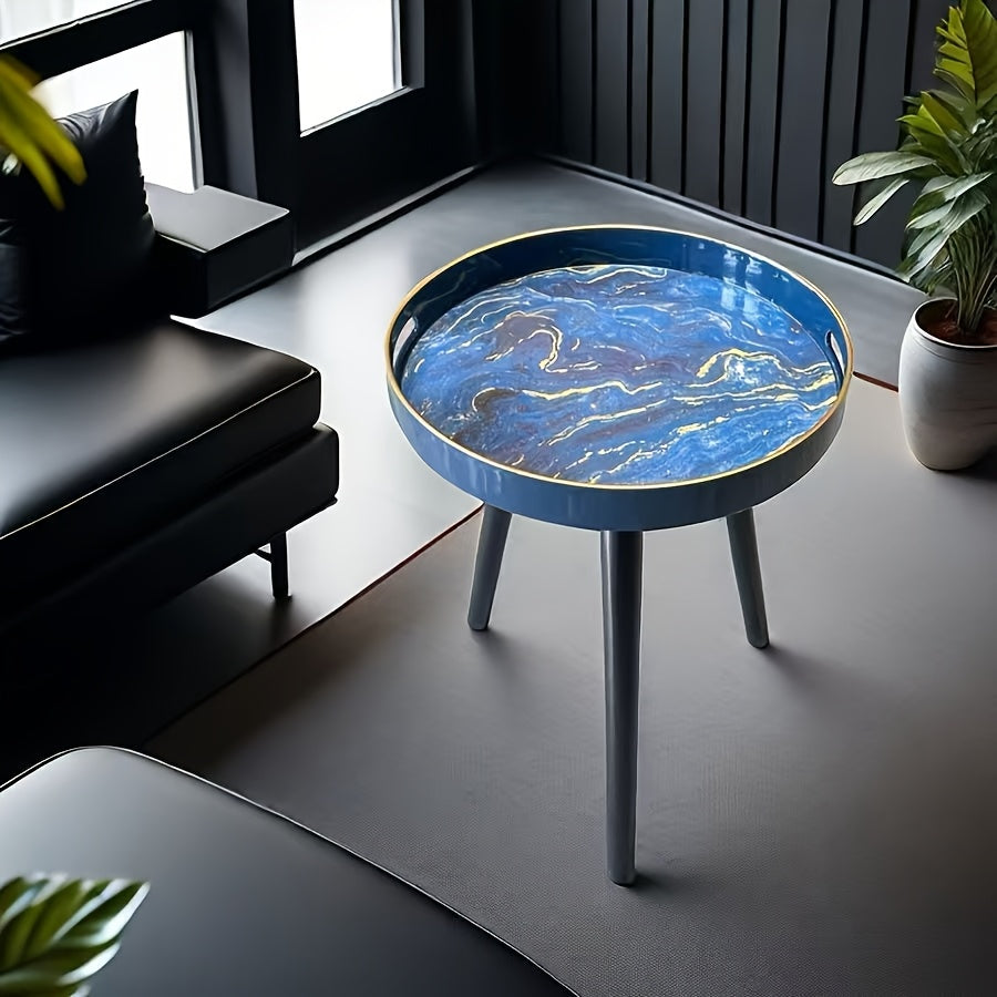 Small side table with detachable three 40cm wooden legs in bohemian ...