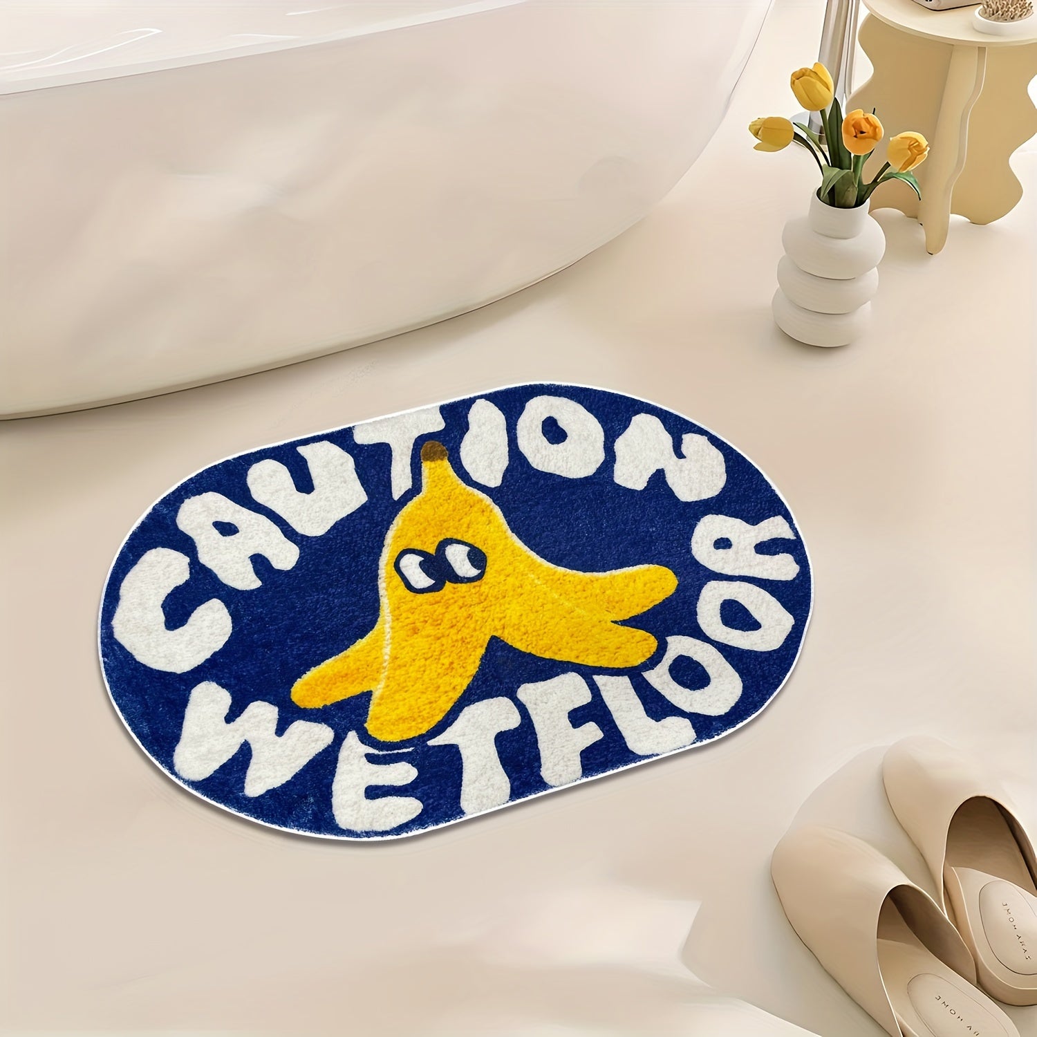 Ultra-Soft Blue Banana Peel Cartoon Bath Mat - N3U9 – SOOOQ