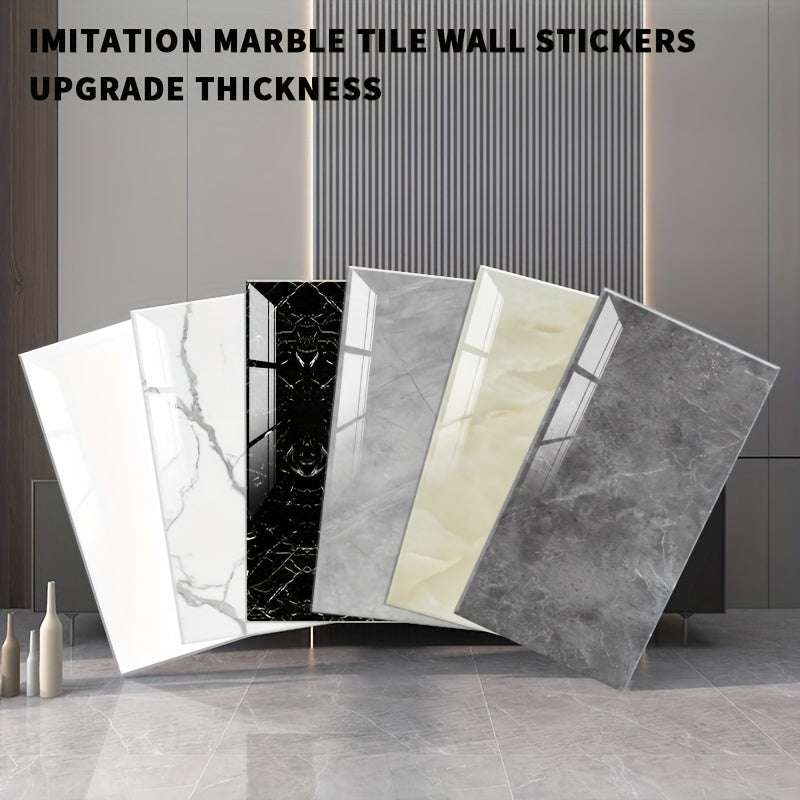 Thick Imitation Marble Tile Foam Wall Sticker, Self-Adhesive Waterproof ...