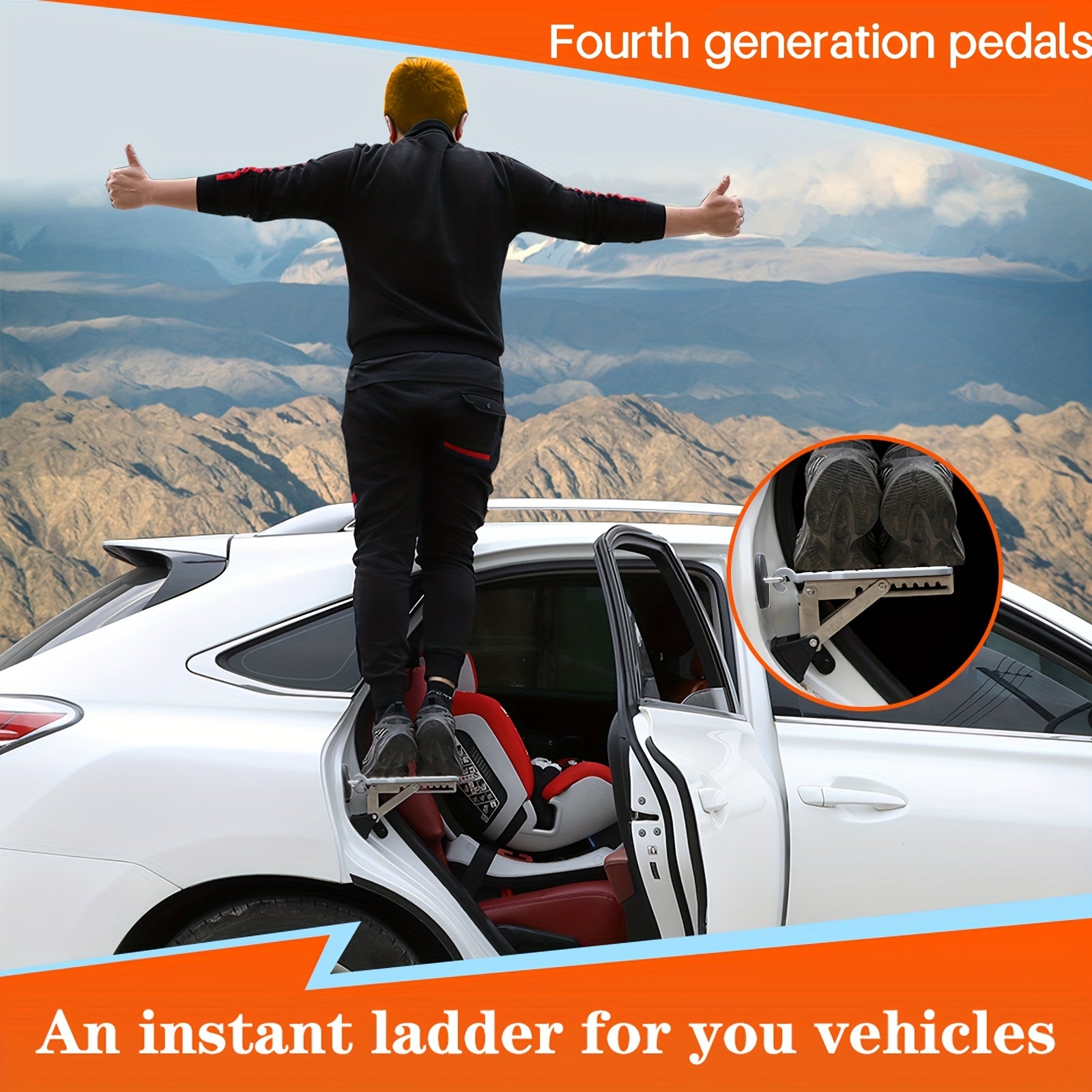 4th Generation Pedal Climbing Roof - Foldable Aluminum Alloy, Easy ...
