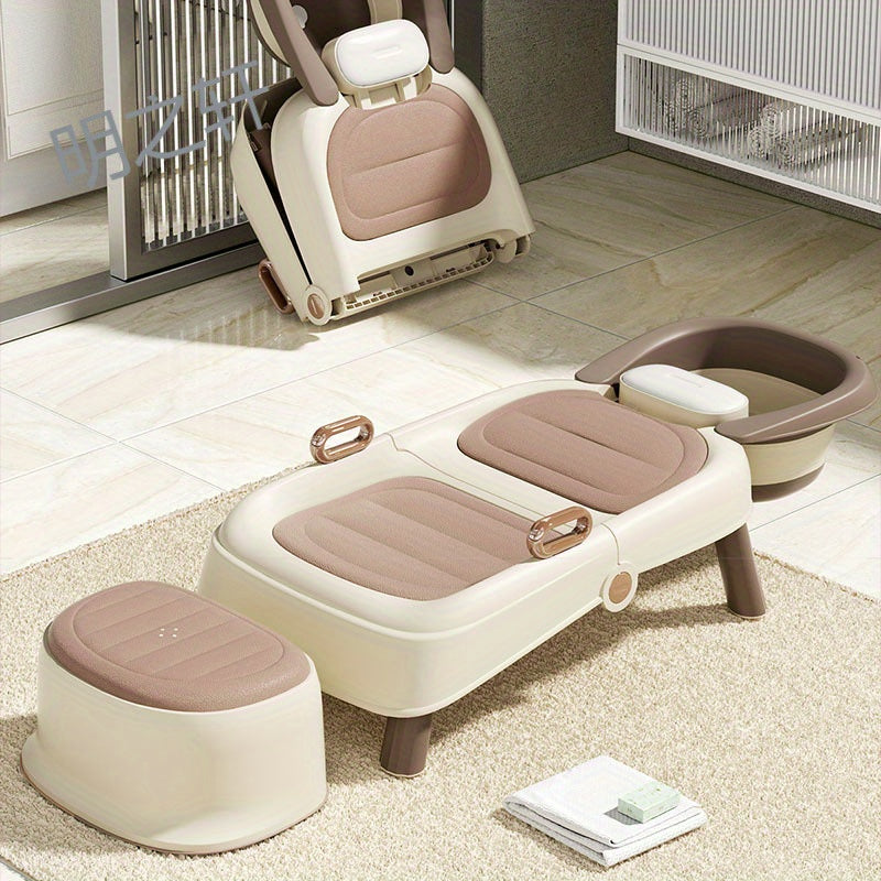 2-Person Foldable Washing Chair with Wash Basin - Ergonomic Design ...