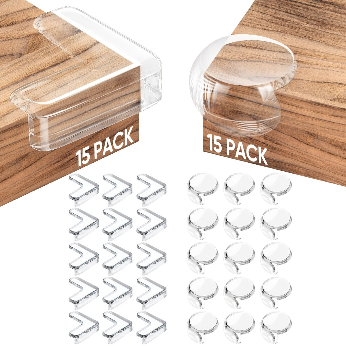 30pcs of Transparent Silicone Corner Protectors for Furniture ...