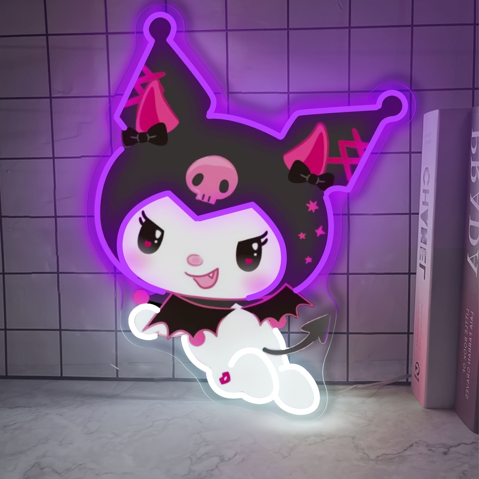 For Kuromi Neon Wall Sign with Mood Lighting & Dimmable Switch - USB ...