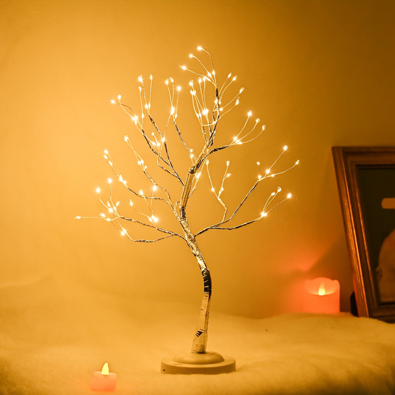 A 20-Inch Tree Light with 108 Leds, Battery-Operated, Featuring a Timer ...