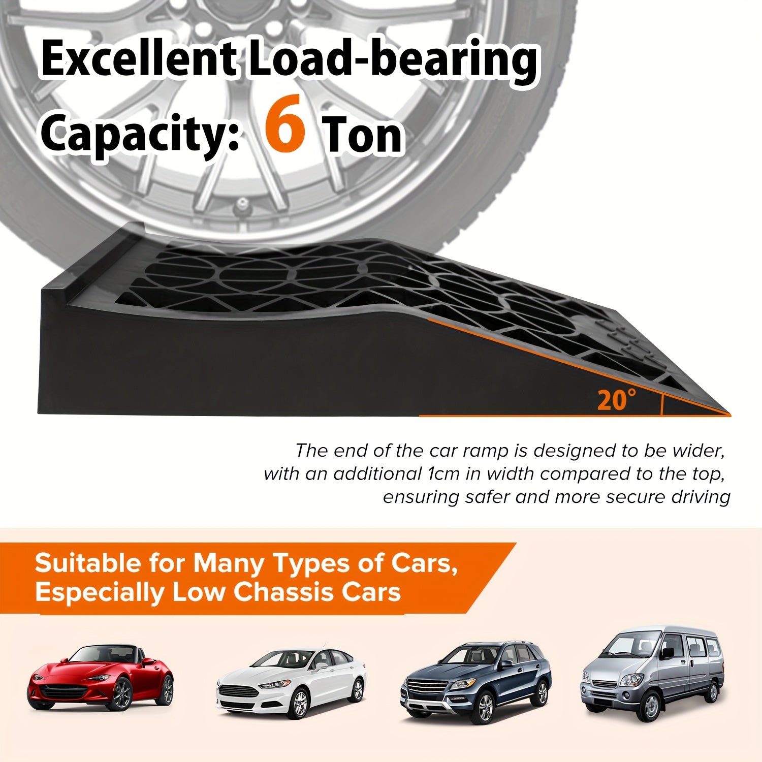 Heavy Duty Car Ramps for Low Profile Vehicles, Lightweight Sturdy Ramp ...