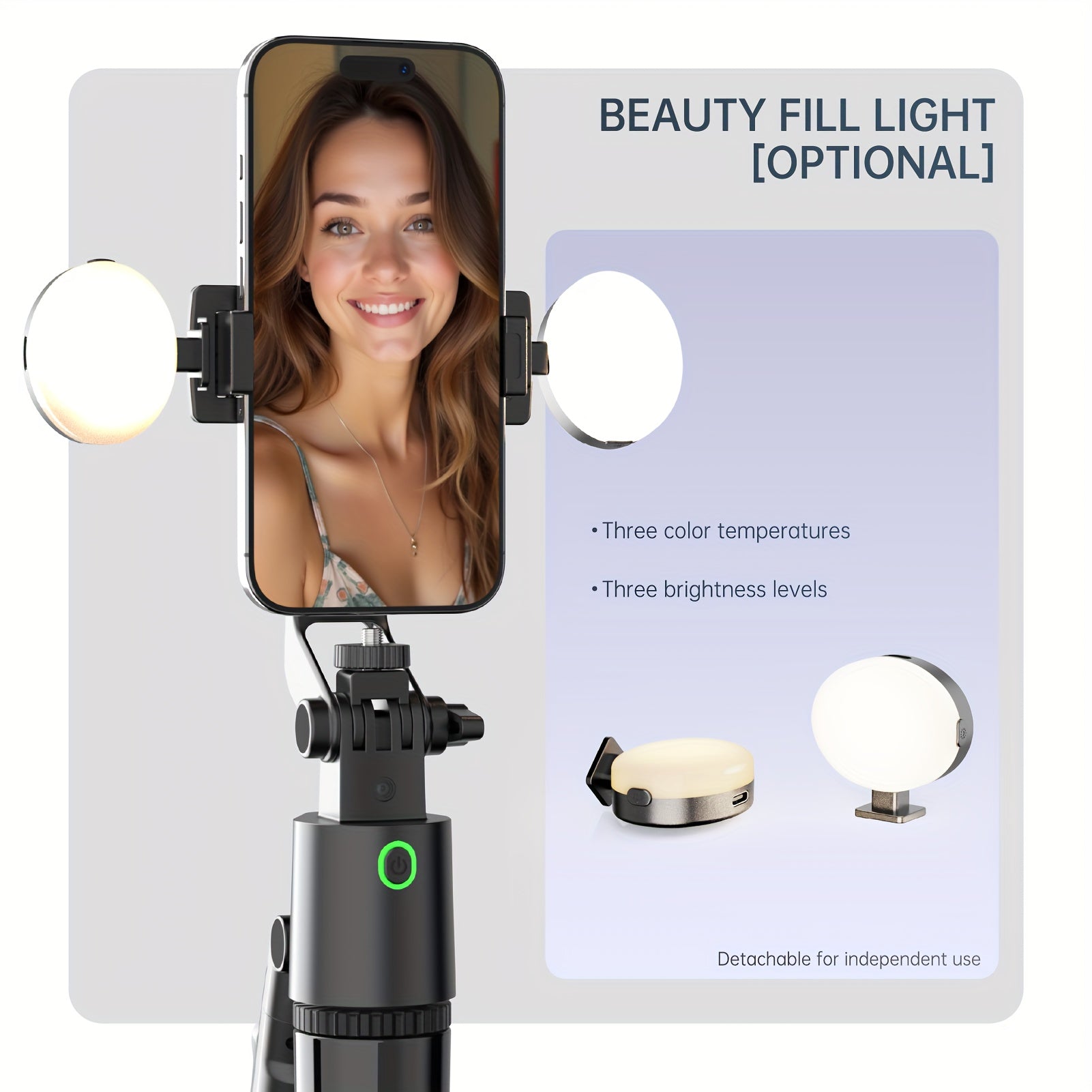 Q16 smart tracking gimbal tripod, 360° fast tracking gimbal, AI facial ...