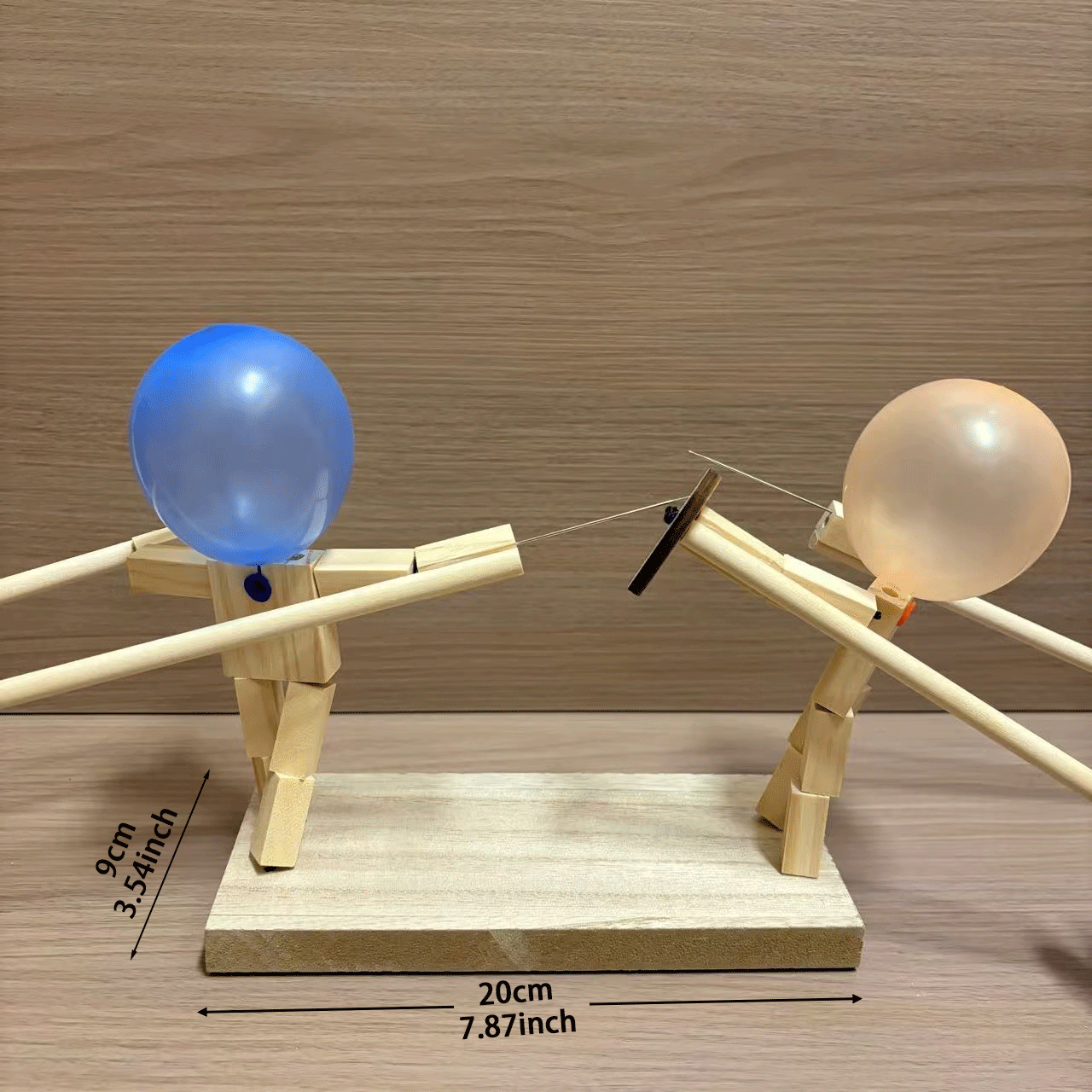 2-Player Handmade Wooden Ninja Fencing Puppets, Interactive Family ...