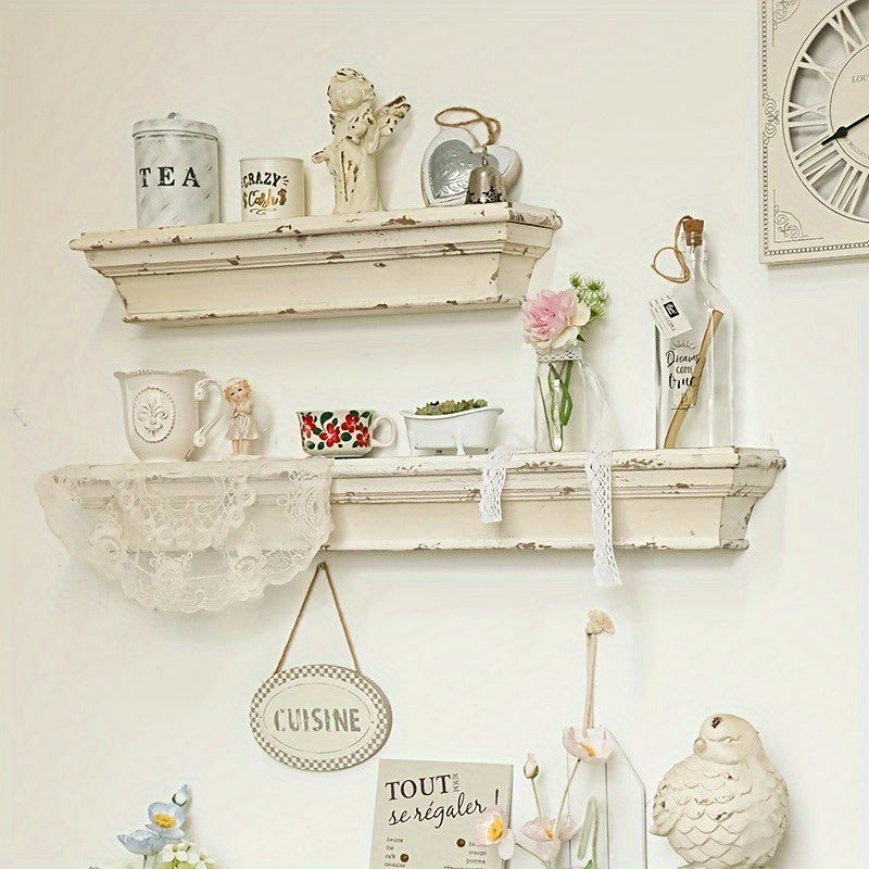 French Country Style Wooden Wall Shelf - FI30 – SOOOQ