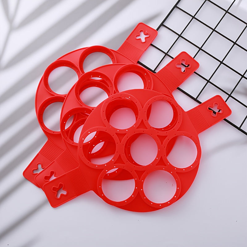 7-Cavity Nonstick Pancake Maker Mold with 7 Holes - Heavy-Duty Silicone ...