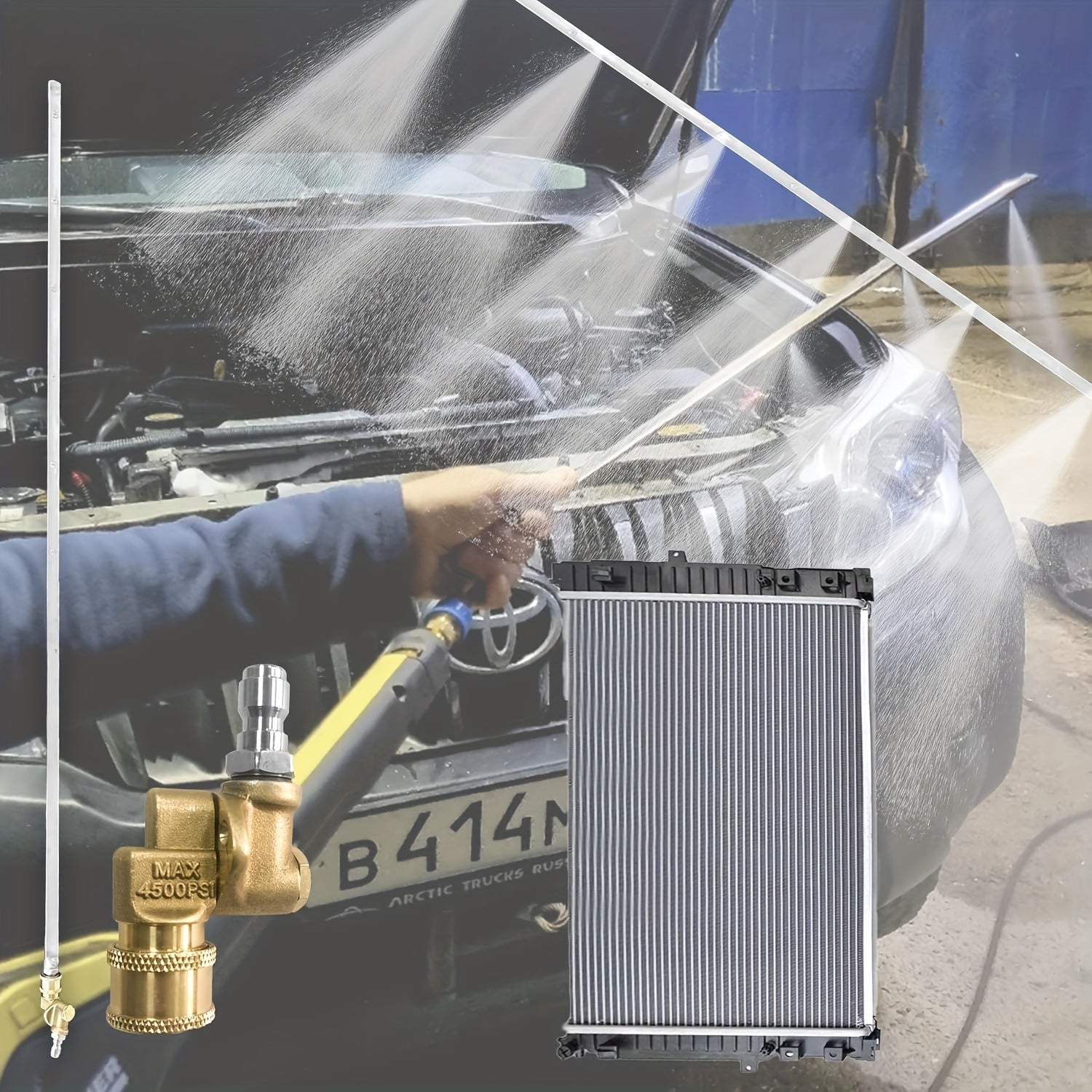 Car Water Tank Cleaning Lance - Radiator Pressure Washer Nozzle - TJRP ...