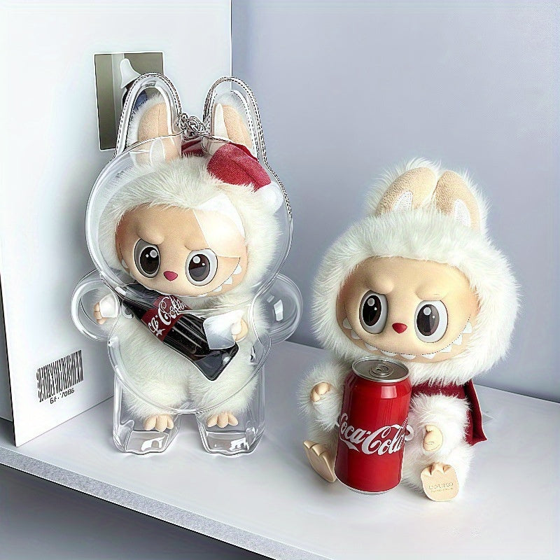 2pcs Labubu Series Doll Protective Case, Sit-stand Mode, Transparent ...