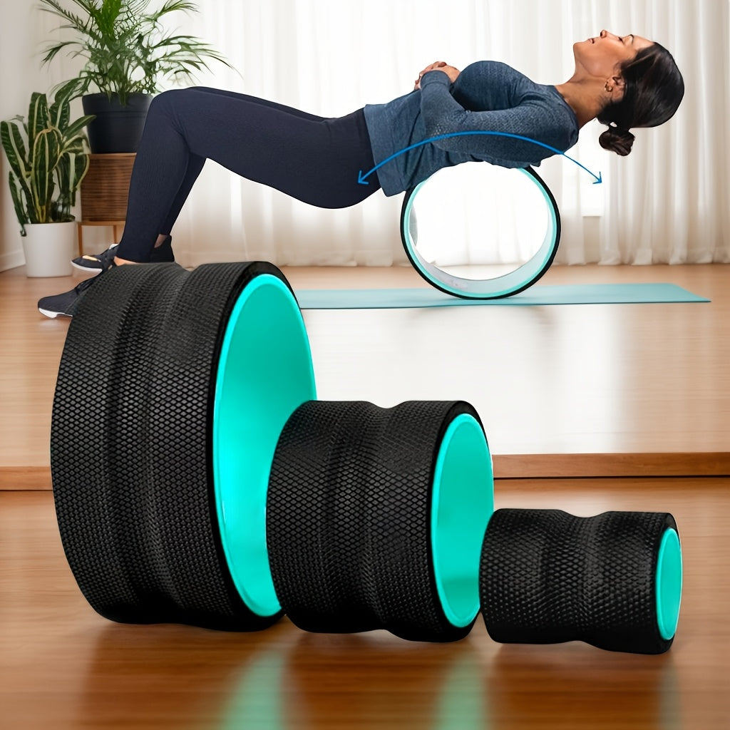 Three-Piece Massage and Stretching Wheel Set for Back, Feet, and Neck ...
