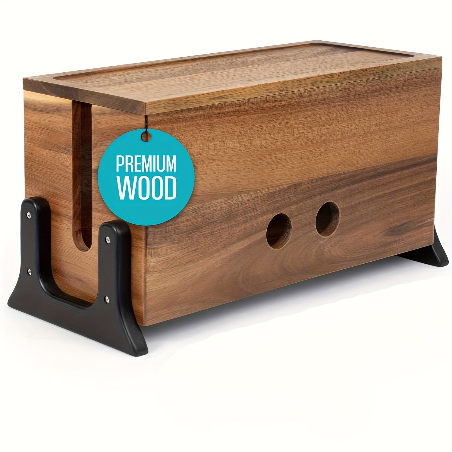 XL Wooden Cable Management Box-41TO – SOOOQ