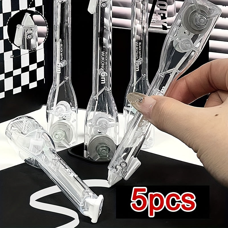 5pcs Large Capacity Transparent Correction Tape Dispensers - Portable ...