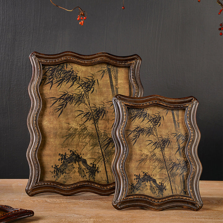 1pc Vintage Style Resin Photo Frame, 5.4x7 to 23.37x28.96 cm, European ...