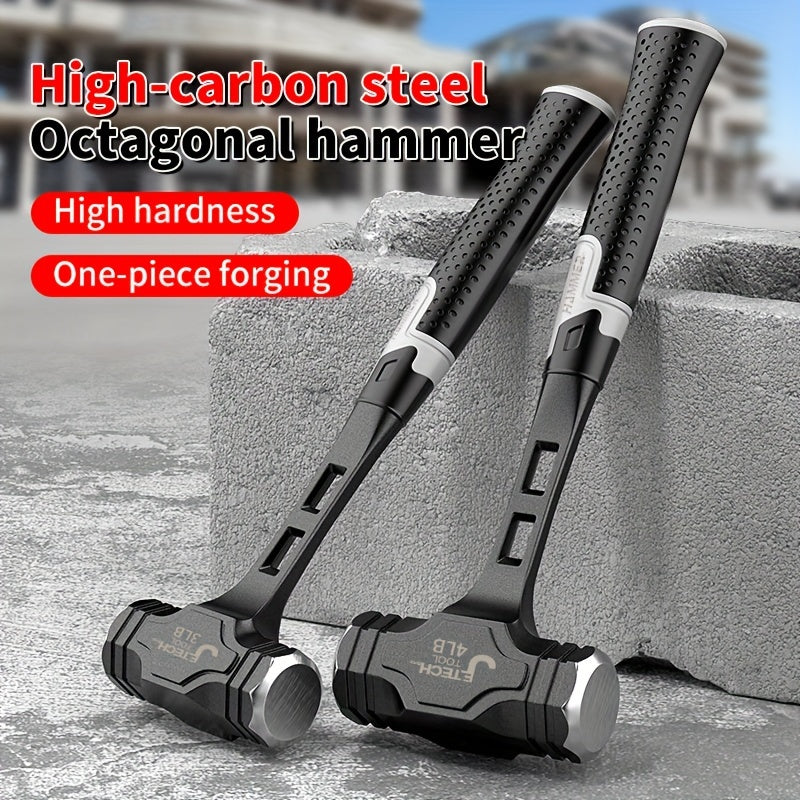 OUDISI Heavy-Duty Octagonal Hammer - High Carbon Steel, Solid Wall ...