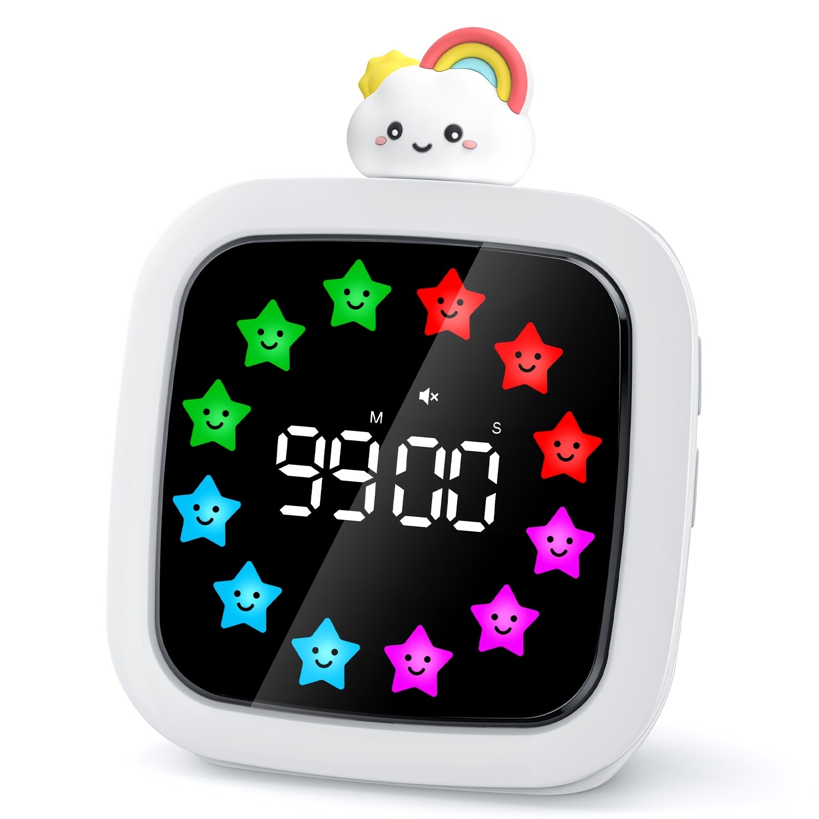 YUNBAOIT Kids Digital Timer with Silent Operation, 99-Minute Countdown, USB Rechargeable, 19 ...