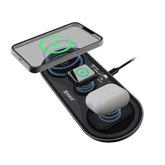 XPOWER 3 IN 1 15W Wireless Charging Pad - Black – SOOOQ