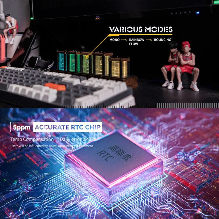 Original Version DIY Wooden Nixie Tube Clock with Colorful RGB- RZM127 ...