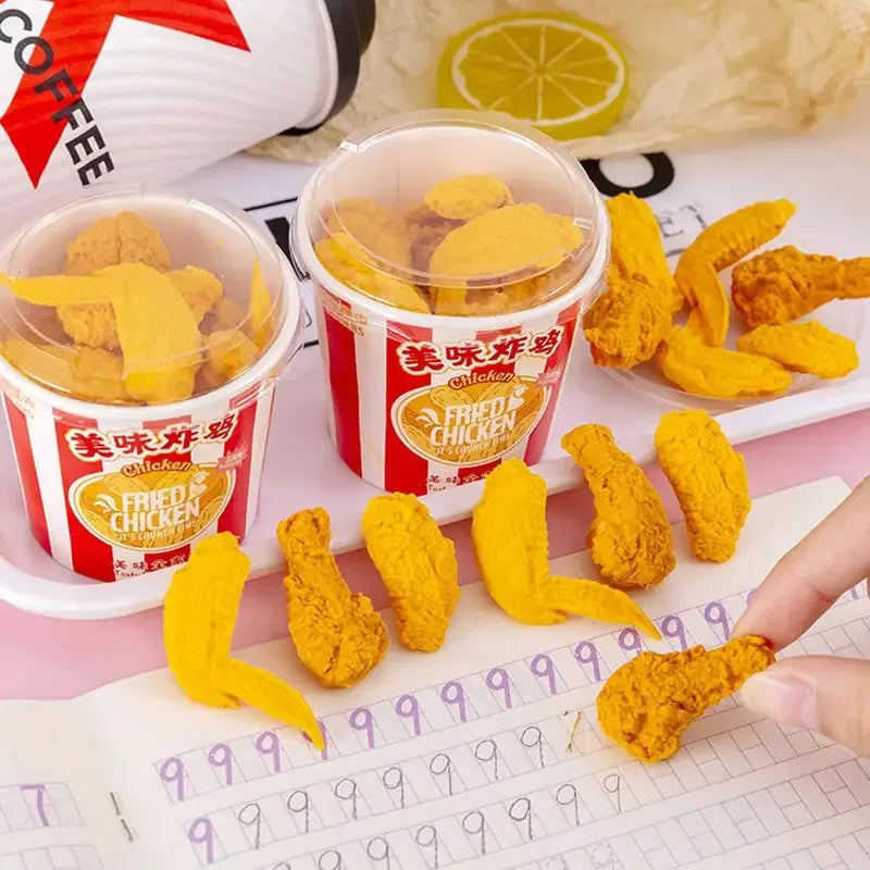 Creative Fried Chicken Themed Erasers (9PCS) -RZ1O – SOOOQ