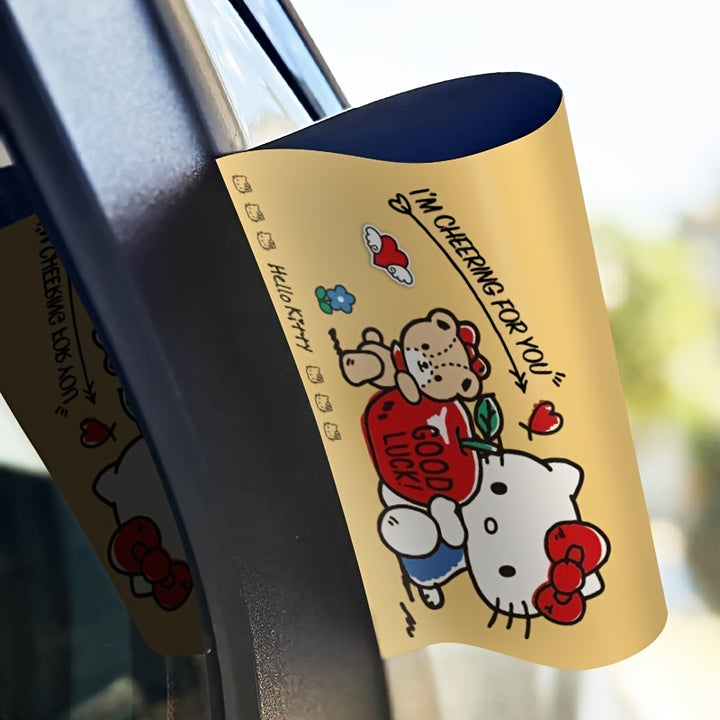 1pc Hello Kitty Decorative Simple Personality Car Sticker Pink Blue ...