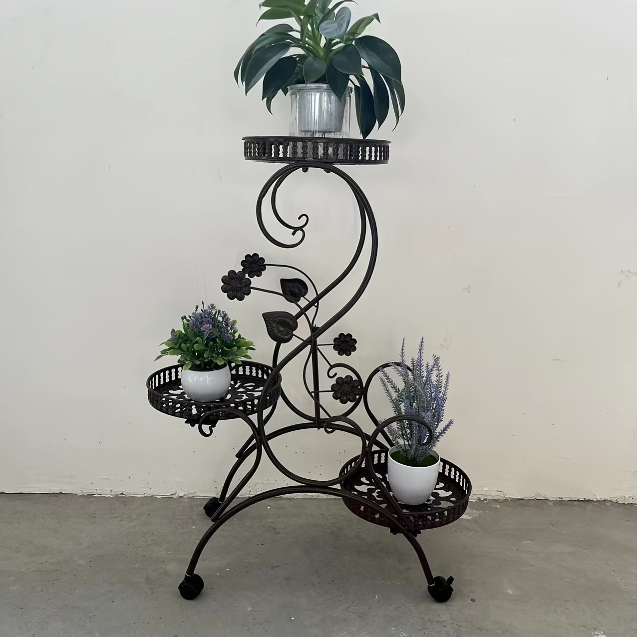 Wood Flower Holder for Indoor Outdoor Plants-3 Layer GIQ2 – SOOOQ