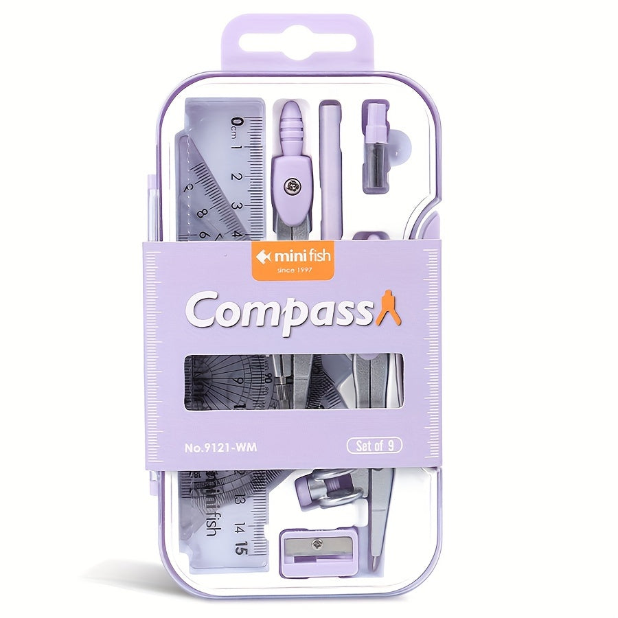 9pcs Student Drawing Tools Set, PP, Math & Geometric Art Supplies ...