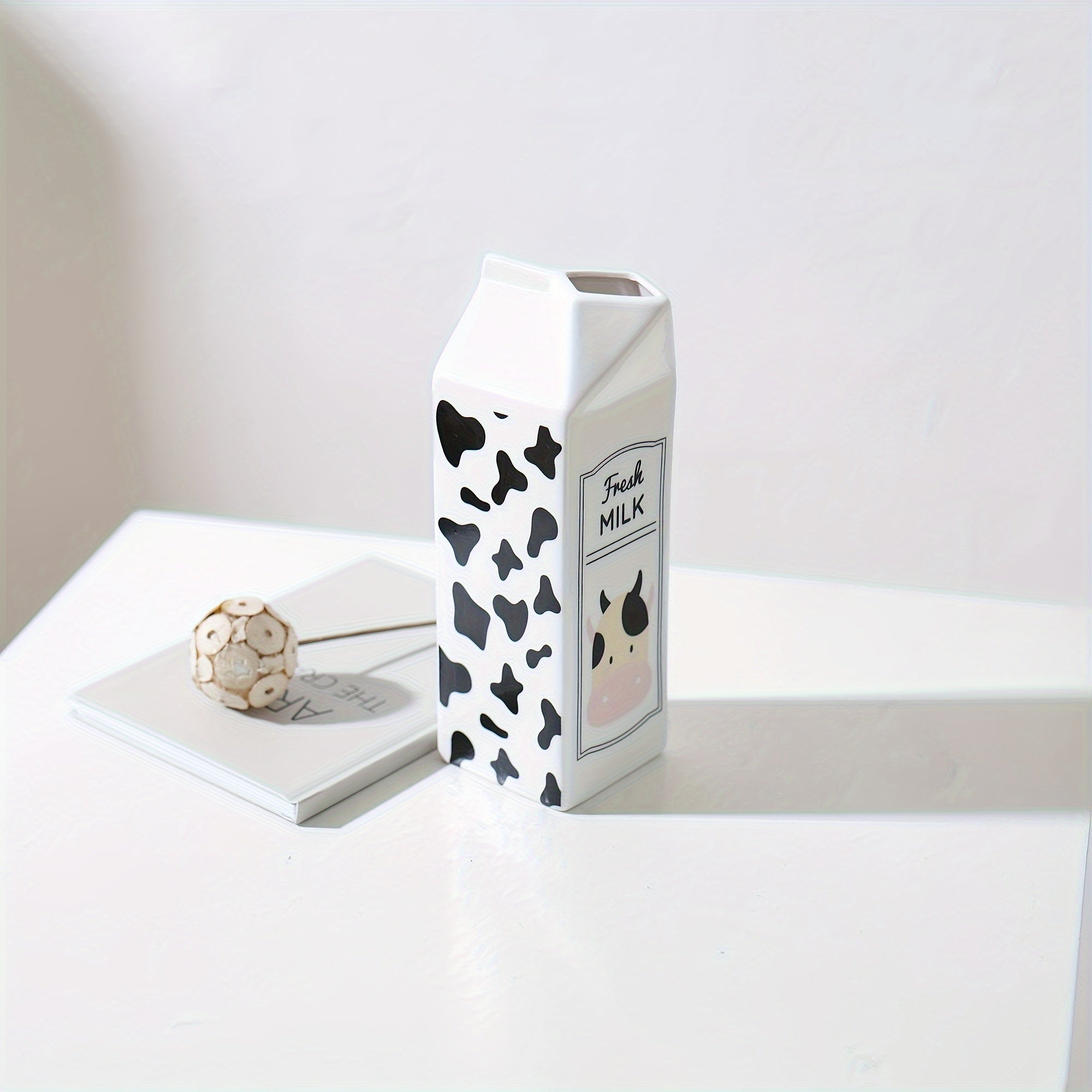 Vintage Cow Print Ceramic Vase, Unique Home or Office Decor - TJR5PX8 ...