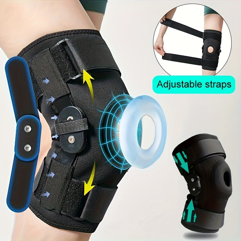 1pc- Adjustable Knee Brace with Side Stabilizers & Patella Gel Pads for ...