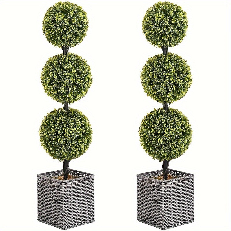 1pc Artificial Boxwood Topiary Tree, One 91.44cm 91.44cm SEVENLOVE ...