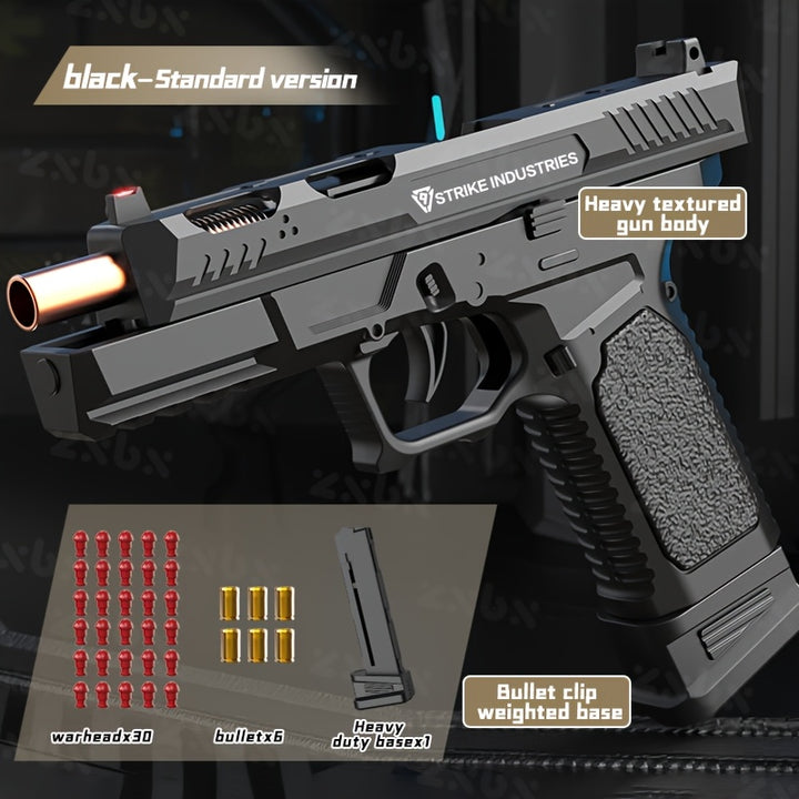 SIG17 Semi-Automatic Mechanical Toy Gun with 30 Soft Foam Bullets + 6 ...