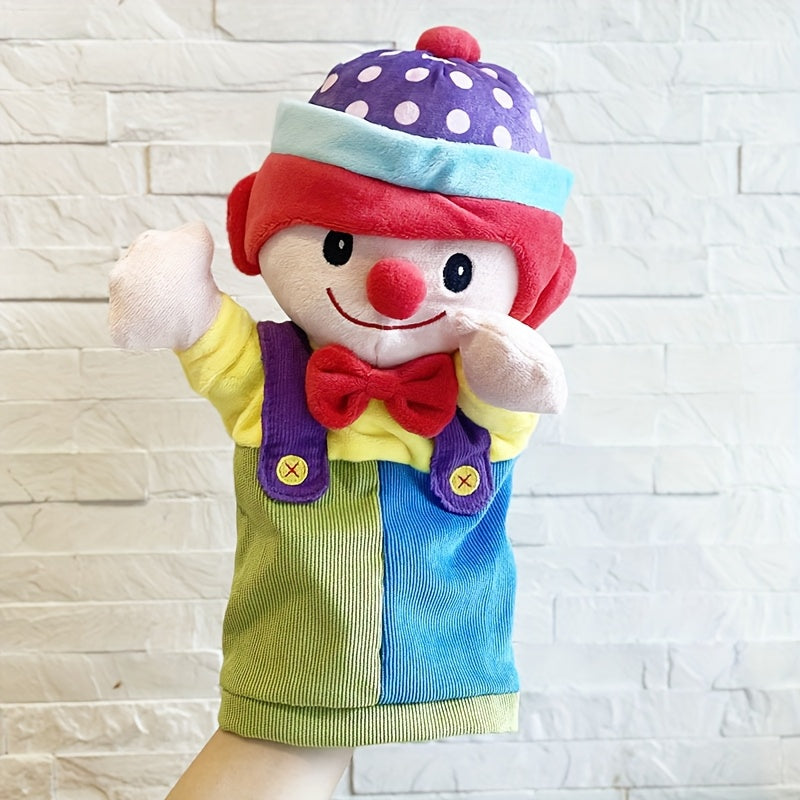 JIAJCHUF Plush Clown Puppet - Soft Hand/Finger Puppet with Expressive ...