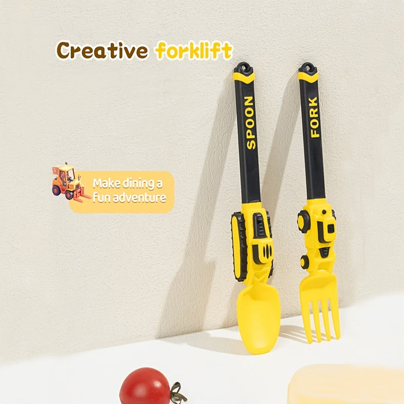 Yellow Bulldozer Fork Spoon Set with Case-DUGA – SOOOQ
