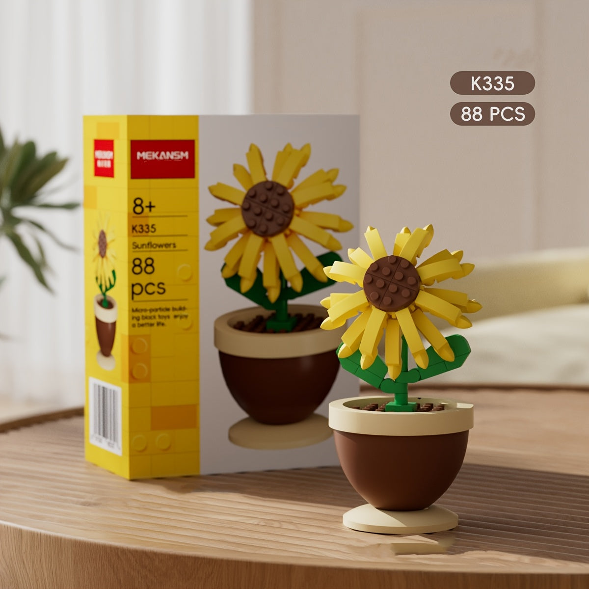 All-Season Flower Pot Building Blocks, ABS Material, Floral Theme ...