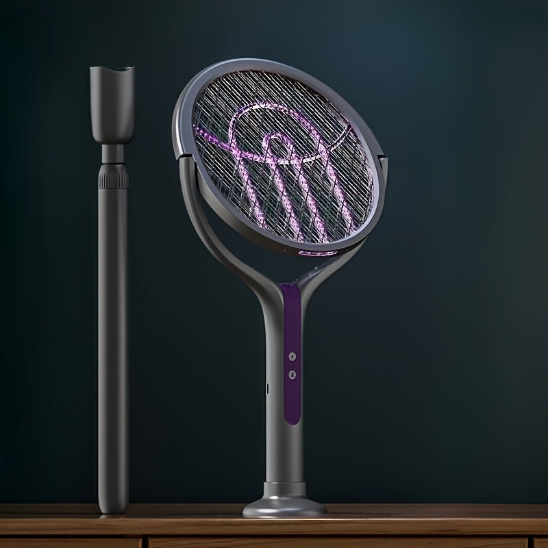 2-in-1 Foldable Retractable Electric Mosquito Swatter & Rechargeable ...