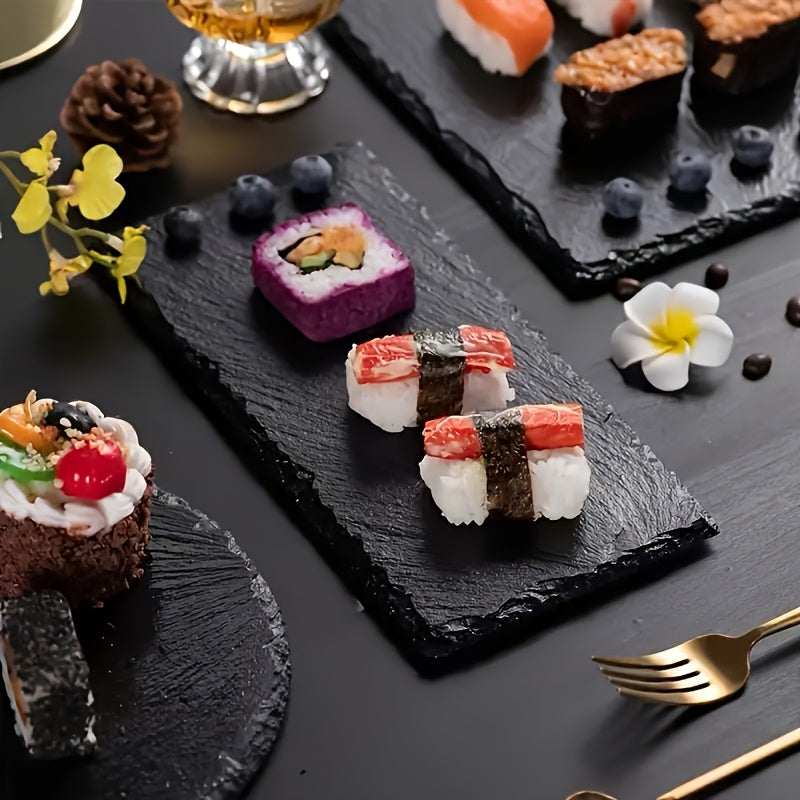 ToCome 12pcs Set of Premium Natural Stone Plates - 10cm x 20cm 4x8 Inch ...