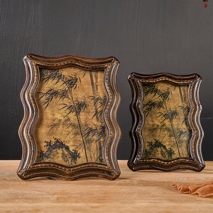 1pc Vintage Style Resin Photo Frame, 5.4x7 to 23.37x28.96 cm, European ...