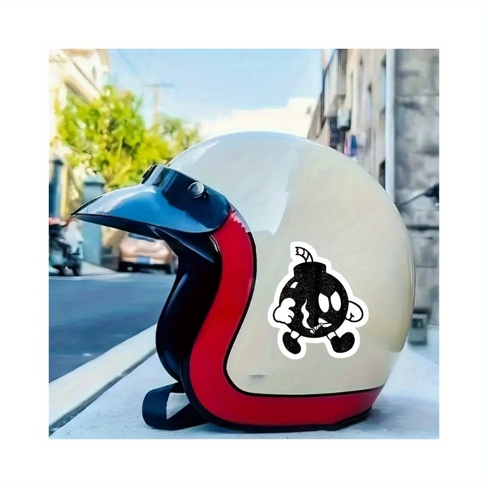 Festive Angry Bomb Sticker for Motorcycles - PVC Material-YAN1 – SOOOQ