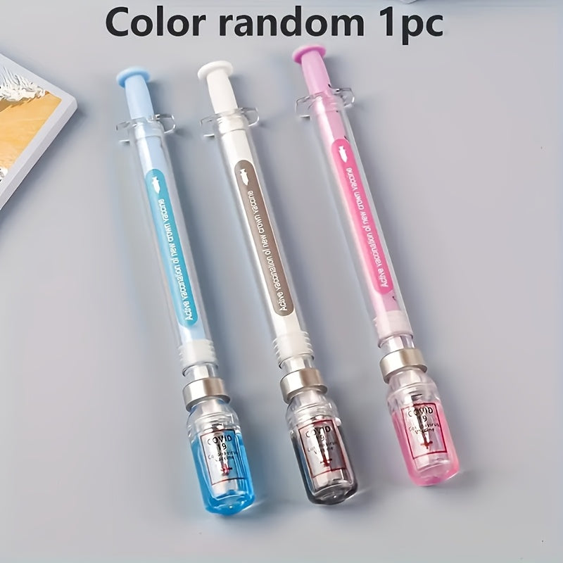 1pc/2pcs syringe gel ink pen, novel decompression signature rollerball ...
